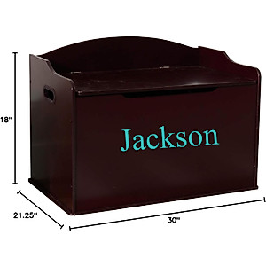 Personalized Toybox for Kids - Cherry Austin Wooden Toy Box Storage Bench with Lid - Kids Toy Chest Playroom Organizer