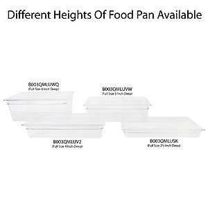 Excellante Full Size 4-Inch Deep Polycarbonate Food Pan