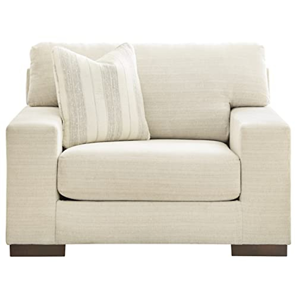 Signature Design by Ashley Maggie Contemporary Upholstered Chair and a Half, Beige