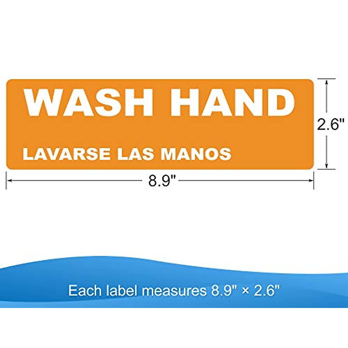Wash, Rinse, Sanitize Handwash Sink Labels, Heavy Duty 3 Compartment Sink Waterproof Sticker Signs for Wash Station, Commercial Kitchens, Restaurant, Food Trucks, Busing Stations and Dishwashing