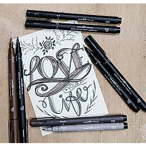 UNI-Ball PIN Drawing Pen FINELINER Ultra FINE LINE Marker 0.05mm Black Ink - [Pack of 3]