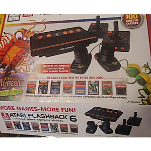 Atari Flashback 6 Deluxe Collectors Edition Exclusive 100 Games Built In Plus 2 extra Classic Controllers