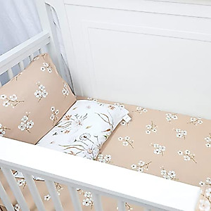 CARUILI Toddler Pillowcase 2 Pack, Fits 13"x 18" or 14"x19" Kids Pillow, Silky Soft & Breathable Envelope Closure Kids Pillowcases Cover Set for Sleeping, Travel, Wildflower