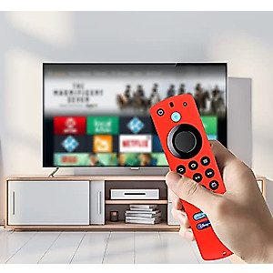TOKERSE 3 Pack Remote Cover for FireStick 3rd Gen 2021 / 4K Max 2021 - Silicone Case for FireSticksticktv 4K+ 2021 Voice Remote Case Cover Sleeve Skin with Lanyard - Red Blue Purple