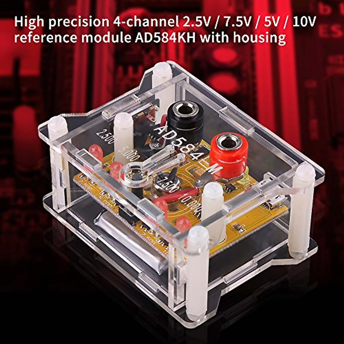 AD584KH High Precision 4-Channel 2.5V/7.5V/5V/10V Voltage Reference Module with Case