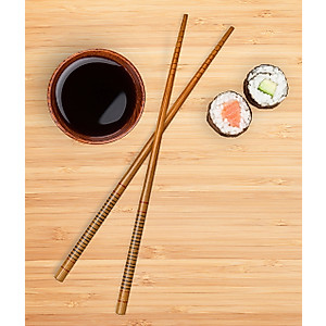 Helen’s Asian Kitchen Silk Wrapped Bamboo Chopsticks, 9-Inches, 5-Pair