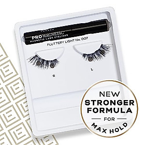 Eylure PROMAGNETIC Eyeliner & Lash Kit, No 007 Natural Fiber Eyelashes, Black