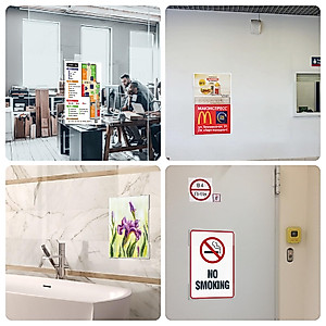 KKEETUR Acrylic Sign Holder 8.5 X 11 Wall Mount, 6 Pack Plexiglass Clear Wall Sign Holder, Premium Frame Plastic Door Sign Holders with 12 Pcs Double Sided Tape Adhesive (No Drilling)