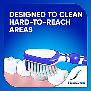 Sensodyne Sensitive Care Soft Toothbrush, Soft Bristle Toothbrush for Adults With Sensitive Teeth - 4 Count