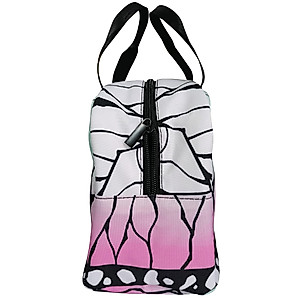 XIXISA Anime Demon Slayer Kochou Shinobu Lunch Box Holder Insulated Lunch Cooler Bag for Men and Women Travel Portable Storage Bag (Kochou Shinobu)