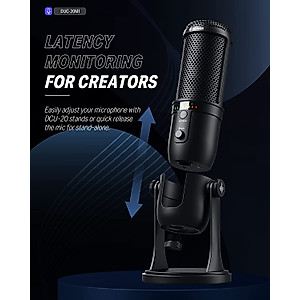 Donner USB Condenser Microphone for PC, PS4/5, USB Microphone with Instrument Interface for Gaming Recording Streaming Podcasting, 4 Pickup Patterns, Compatible with Major Live Broadcast Software