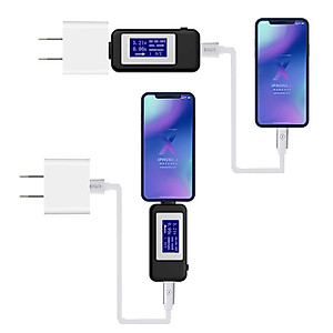ICQUANZX Type-C USB Tester USB Power Meter, USB C Voltage Tester Multimeter 0-5A 4-30V Current Meter Tester, USB-C Charger Tester, Color Display Type C Voltmeter Ammeter.