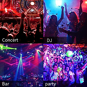 Yuusei DJ Lights with Stand, RGB Party Bar Light Set, Sound Activated Stage Lighting System, DMX and Remote Control, Portable Gig Bars Light with Stand and Bag