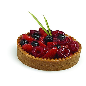 Matfer Bourgeat 346706 Exoglass Tart Rings 3-1/3" Black