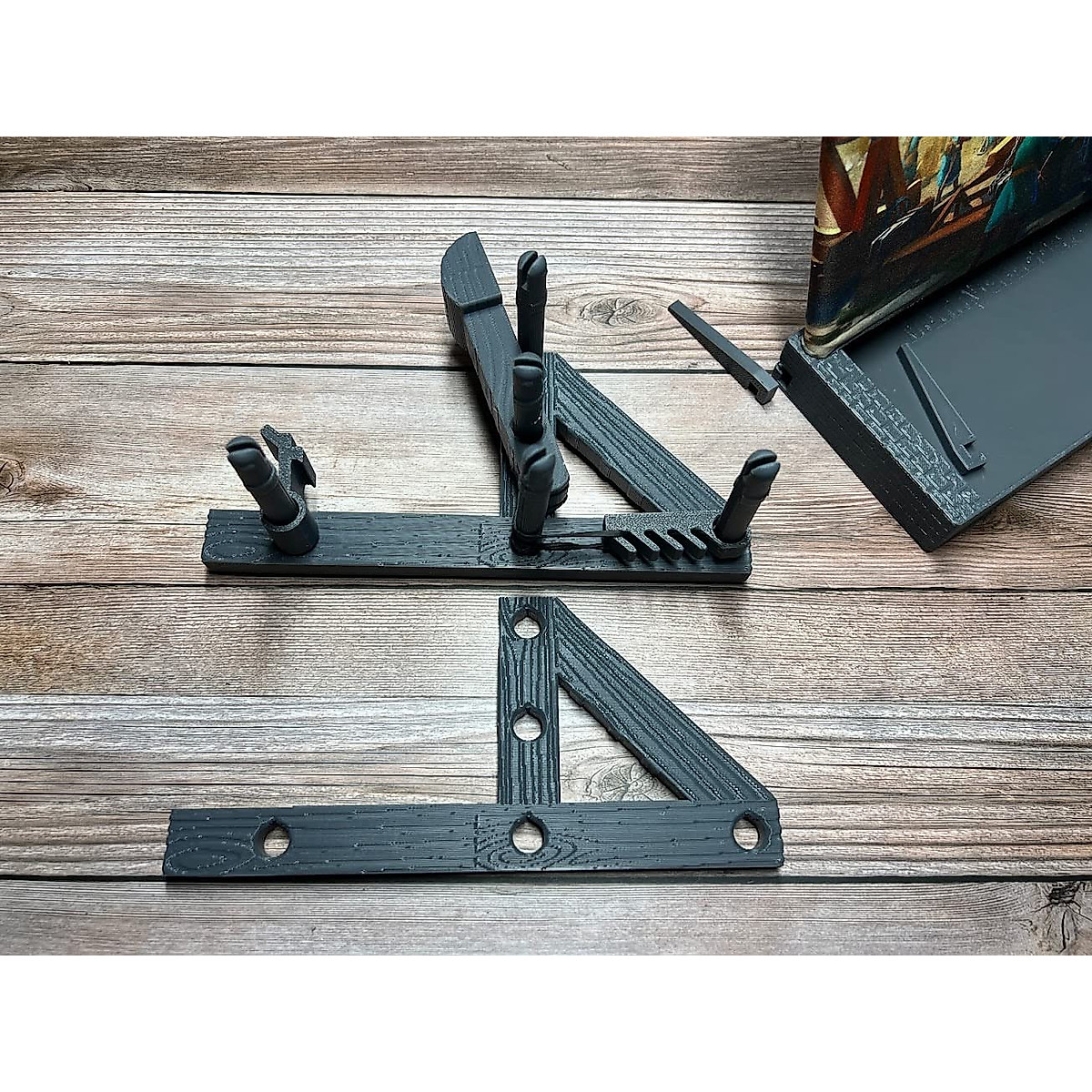 MunnyGrubbers - Catapult Dice Roller - (Random 7PCS D20 Dice Set Included) - Tabletop RPG - Dice Crossbow - Dice Holder - Dice Popper - Dice Tower - Dungeons and Dragons - DND - D&D - (Gray)