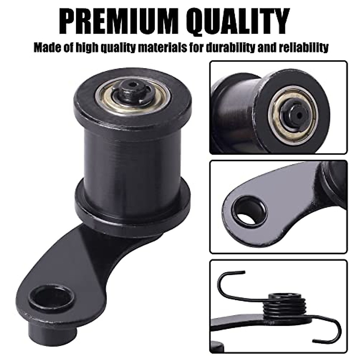 CNCMOTOK Chain Tensioner 1-3/4" Roller Spring fit for Coleman CT200U Trail CT200U-EX BT200X 212cc 196cc 6.5Hp Trail Hensim Baja Heat Warrior MB165 TrailMaster MB200 Mini Bike Parts Motorcycle