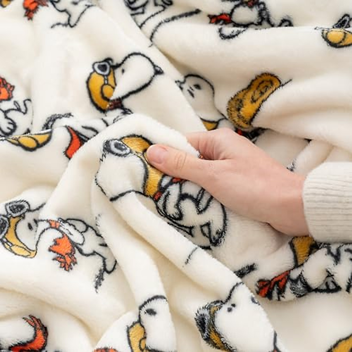 Berkshire Blanket Peanuts® VelvetLoft® Cute Character Snoopy Plush Throw Blanket,The Flying Ace,Throw 55 in x 70 in (Official Peanuts® Product)