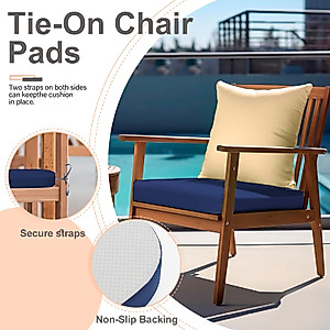 Outdoor Removable Replaceable Waterproof Seat Cushion Covers 17x16x2 Set of 4 for Patio Dining Chairs or Furniture,Non-slip rounded corners on the bottom,3 years anti-fading (Foam Not Included)