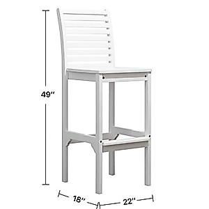 Vifah V1356 Bradley Outdoor Wood Bar Chair