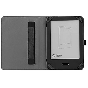 KuRoKo Premium Folio Case Cover for 6 Inch E-Reader (Sony/kobo/tolino/Pocketbook) with Hand Strap