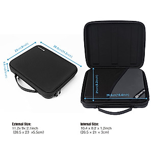 Smatree 10-11inch iPad Hard Carring Case for 11inch iPad Pro M4 2024/2023,10.9inch iPad Air 2022,10.2 iPad/10.5 iPad Air Sleeve Bag, 8.3inch iPad Mini 6 Bag, Tablet and Accessories Shoulder Bag, Black