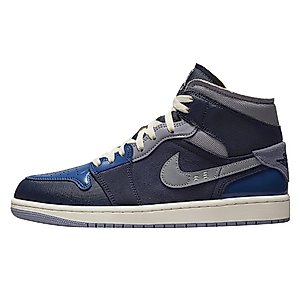Jordan Mens Air Jordan 1 Mid SE Craft DR8868 400 Obsidian - Size 10