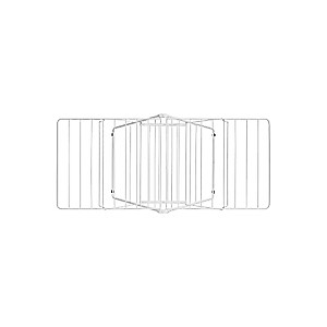 Brabantia HangOn Laundry Drying Rack (20m / Fresh White) Compact, Foldaway, Adjustable Indoor Stainless Steel Clothes Horse