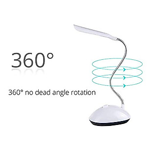 Reading Lamp LED Book Light Battery Powered Small Table Lamp Eye Protection Reading Light Simple Energy-saving Bedside Lamp Glare-Free Soft Lights 360° Flexible for Bookworms and Kids Eye-caring Table
