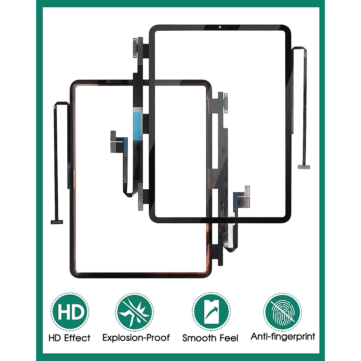 for iPad Pro 11 2nd Touch Screen Replacement for iPad Pro 11" 1st Generation 2018 Digitizer Repair Kits A1980 A2013 A1934 A1979 (Without LCD