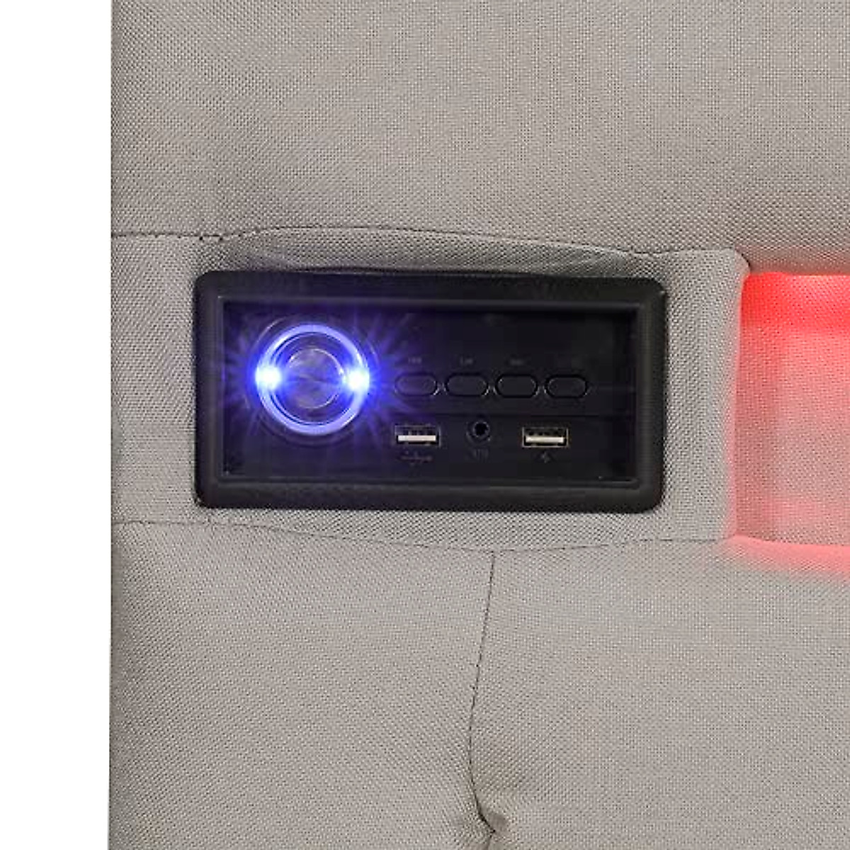 Queen Size Upholstered Platform Bed with Gas Lift up Storage,Adjustable Headboard Featured w/Bluetooth Audio, LED Light and USB Charging,Hydraulic Storage Platform Bed for Kids Teens Adults