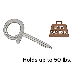 National Hardware N260-152 Q Hangers Ceiling Hanging String Lights More Sturdy Than Cup Hooks, Stainless Steel