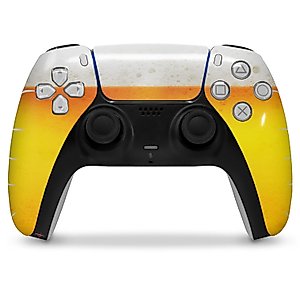 WraptorSkinz Skin Wrap compatible with Sony PS5 DualSense Controller Beer (CONTROLLER NOT INCLUDED)