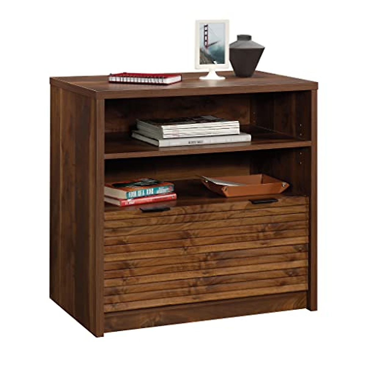 Sauder Harvey Park Lateral File, Grand Walnut Finish