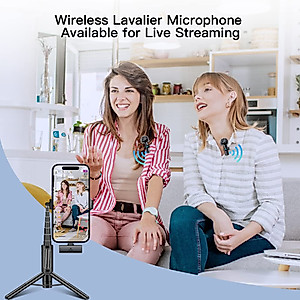 Leettus 2pcs Lavalier Wireless Microphone for iPhone iPad Video Recording,Mini Microphone for Game Live Streaming,Interviews,YouTube,TikTok,Vlog(Not Applicable for iPhone USB-C Interface)