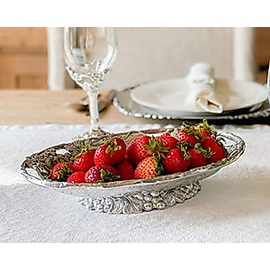 Arthur Court Designs Aluminum Grape Footed Side Dish Server 11 inch Long