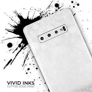 DesignSkinz Silver and White Unfocused Sparkle Orbs Protective Vinyl Decal Wrap Skin Cover Compatible with The Samsung Galaxy S20 (Screen Trim & Back Glass Skin)