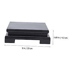 Zerodeko square base potted plant riser stand pedestal stand offering table plant stand indoor flower display fish tank stand plant shelf plant rack wooden succulent plants buddha statue