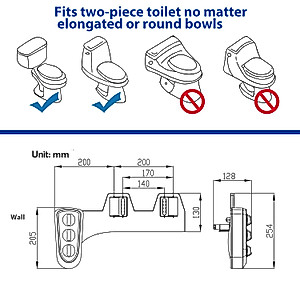 ABHQP - Dual Nozzle Hot and Cold Bidet- Self Cleaning Hot and Cold Water Bidet Non-Electric Mechanical Bidet Toilet Attachment - with Temperature (Silver)