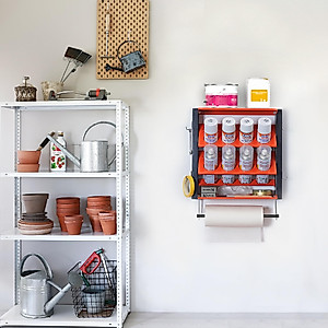 WALMANN Wall Mount Spray Paint Can Holder, Heavy Duty Metal Paint Can Storage Rack for Garage, Shop Paint Can Holder, Holds Up to 100Lbs