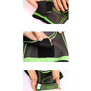 1Pair Knee Brace,Compression Support Knee Sleeve with Adjustable Strap Knee Pad for Pain Relief, Meniscus Tear, Arthritis, ACL, MCL,Suit for Running, Cycling, Tennis, Golf and Basketball (black, L)