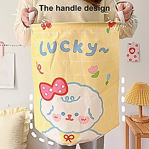 Tuelaly Kawaiis Laundry Basket Cute Cartoon Bunny Bear Storage Basket Kawaiis Stuffs Kawaiis Accessories Purple