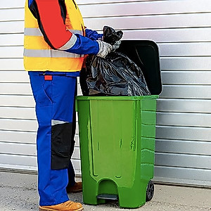 45 Gallon Trash Bags,50 Pieces large Black Heavy Duty Trash Can Liners,Large Size Trash bags Garbage Bags for Indoor and Outdoor