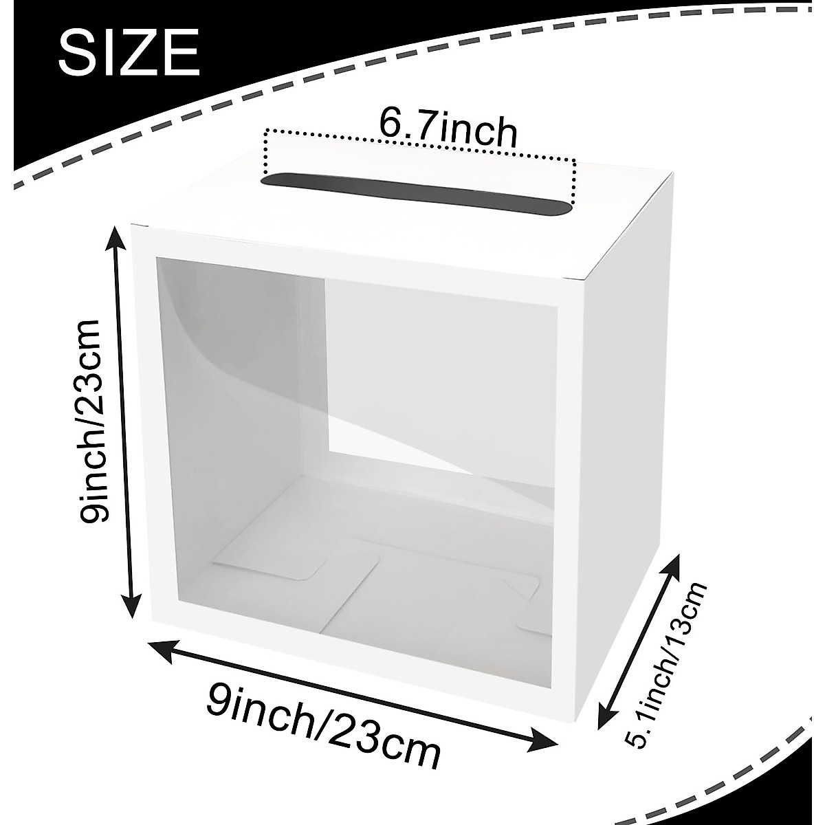 SietDESEO White Card Box for Party Diy Money Card Box Gift Card Box Holder for Wedding Reception Baby Shower Birthday Card Box