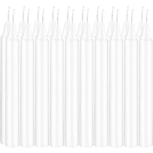 4 Inch White Taper Candle for Home Decor，20 Pack Unscented, Smokeless & Dripless Candle Stick, 1.5 Hour Burning Time for Party, Wedding, Dinner and More