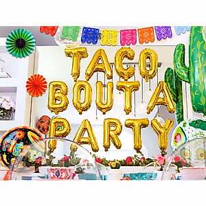 JeVenis 10 PCS Taco Bout A Party Banner Fiesta Banner Mexican Party Decorations Cinco De Mayo Birthday Party Fiesta Baby Shower Supplies