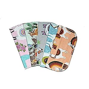2 Ply Printed Flannel Washable. Llama and Alpaca- Set Napkins 8x8 inches 5 Pack - Little Wipes (R) Flannel