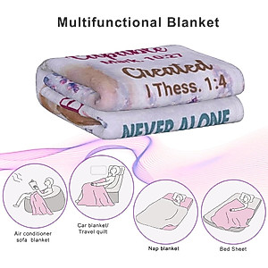 TrendyNest Pretty Blonde Girl Inspirational Quotes Blanket 50x60,Soft Plush Purple Floral Girls Fleece Throw Blanket, Magic Blankets for Girls Bed, Couch and Sofa Christmas Birthday Gift Bedroom Decor