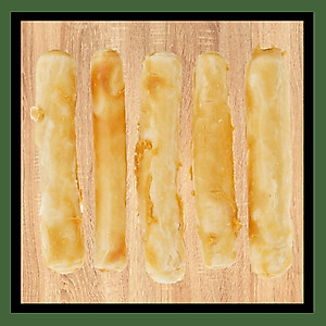 AccessiPets Dog Chews Bundles for Large Dogs, 7 Inch Rawhide Free Alternative Retriever Rolls Bundle with 1 Dog Waste Roll, Long-Lasting Dental Treats (Chicken, 5 Count)