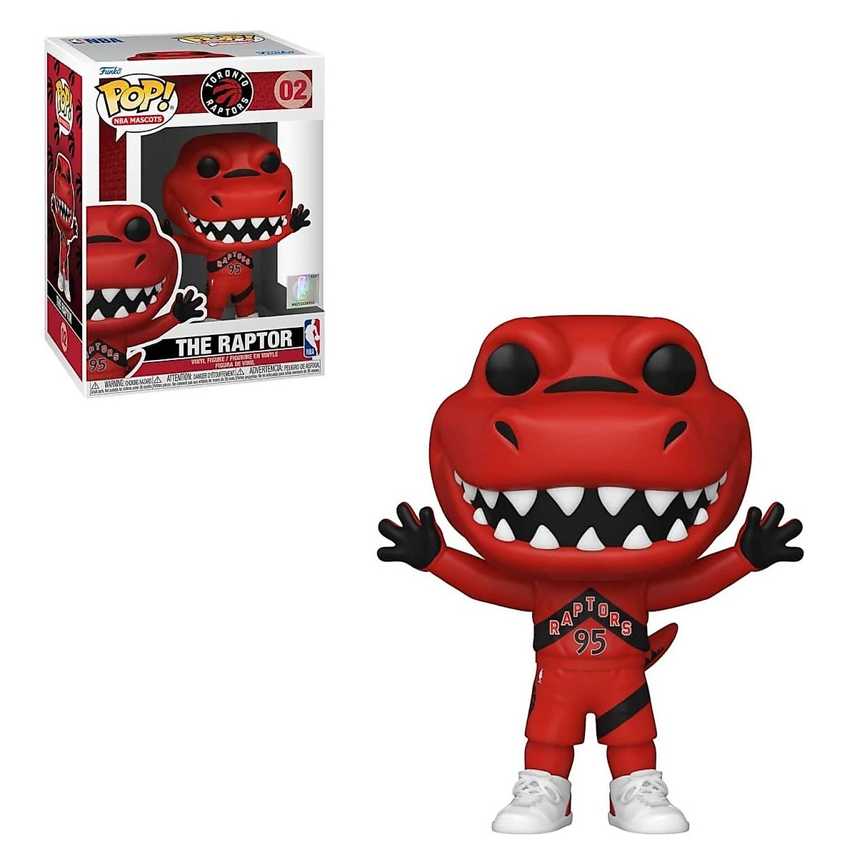 POP NBA Mascots: Toronto - Raptor Funko Pop! Vinyl Figure (Bundled with Compatible Pop Box Protector Case) Multicolored 3.75 inches