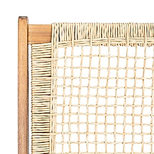 Safavieh Outdoor Collection Chantelle Acacia Wood/Light Brown Woven Rattan 5-Piece Patio Set PAT7076A, Natural/Natural